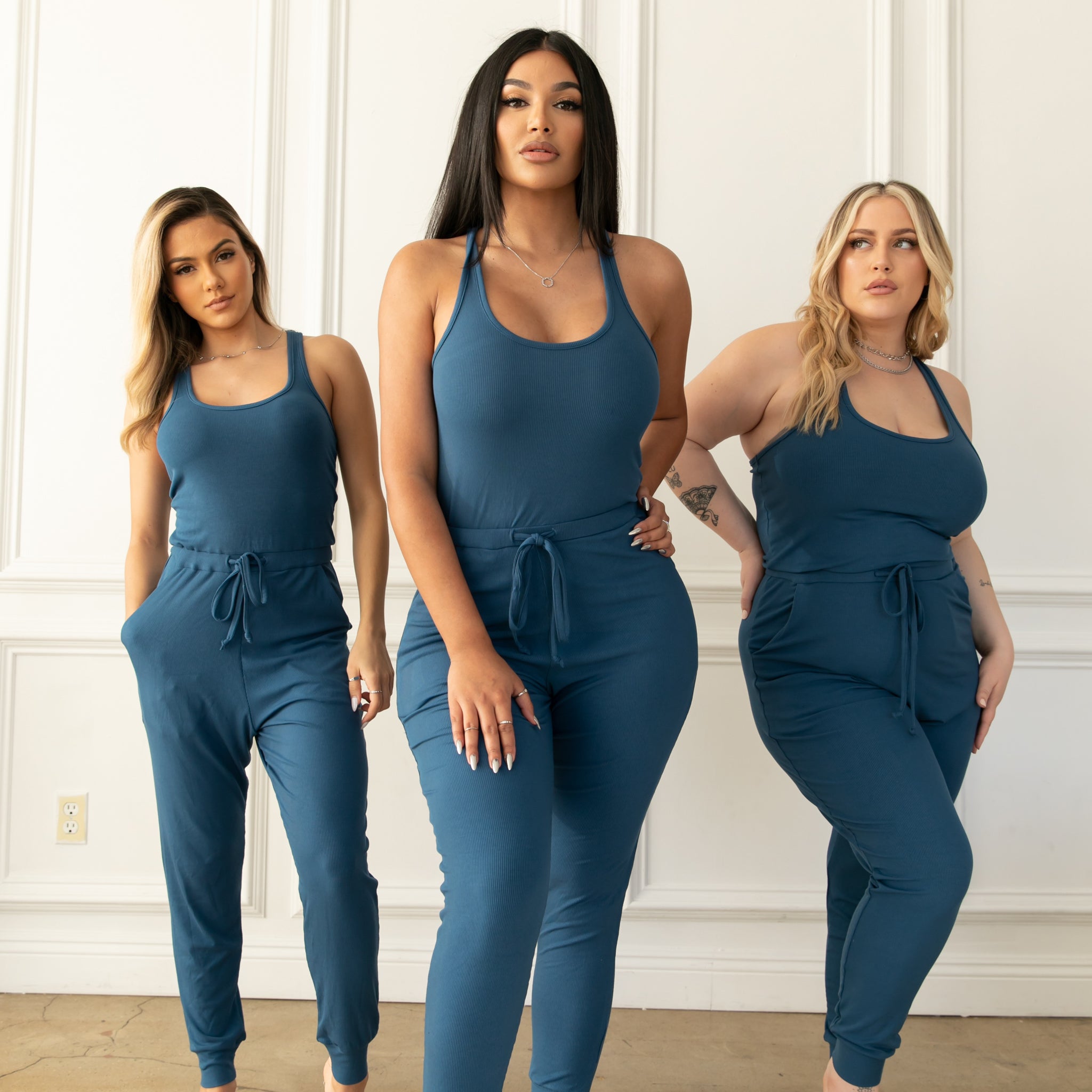 Everyday Jumpsuit - Ocean Blue – Ashley Snell Collection