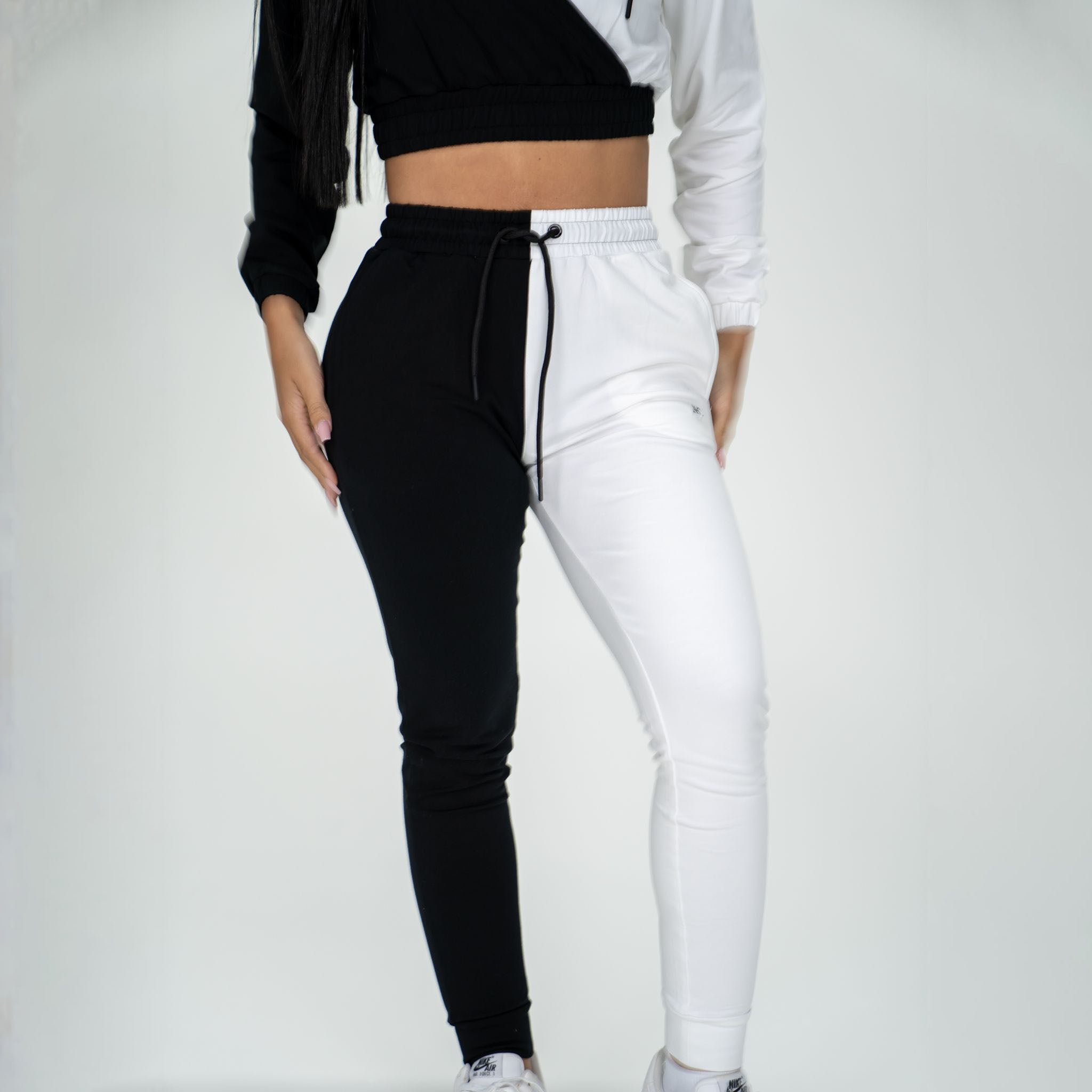 Two Tone Joggers- Black – Ashley Snell Collection